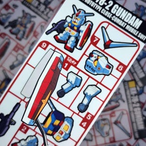 Gundam RX-78 Gunpla Sticker Sheet - Etsy