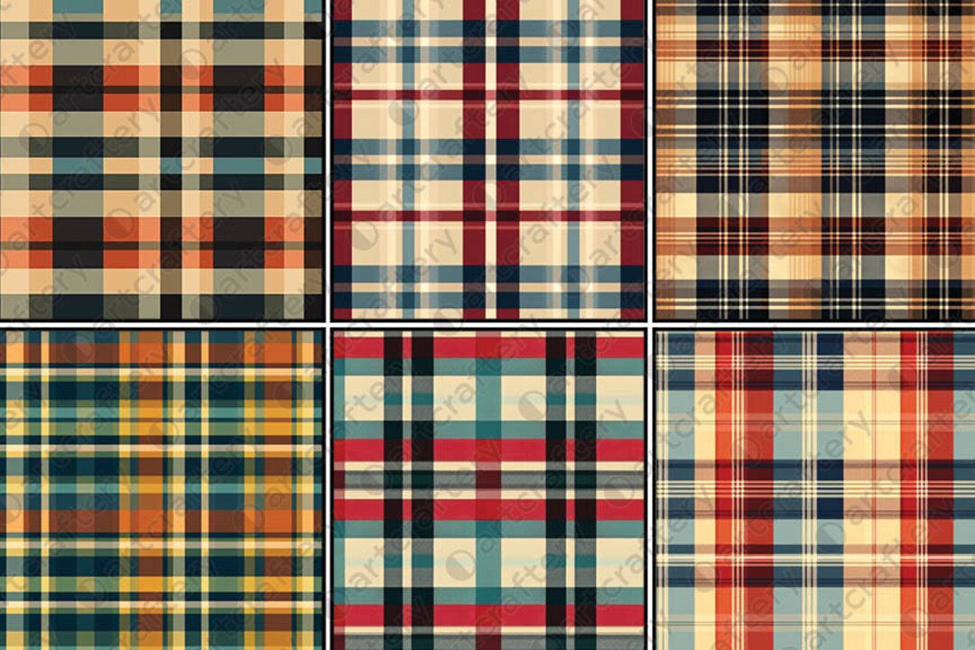 Plaid Western Shirt Checkerboard Quilt Vintage Retro Paper Pattern ...