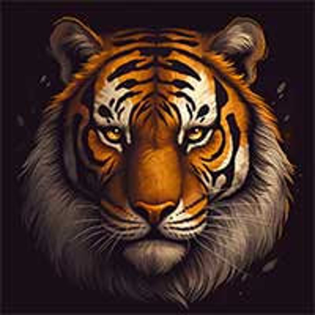 Tiger Head Jungle Animal Digital Image Art Download - Etsy