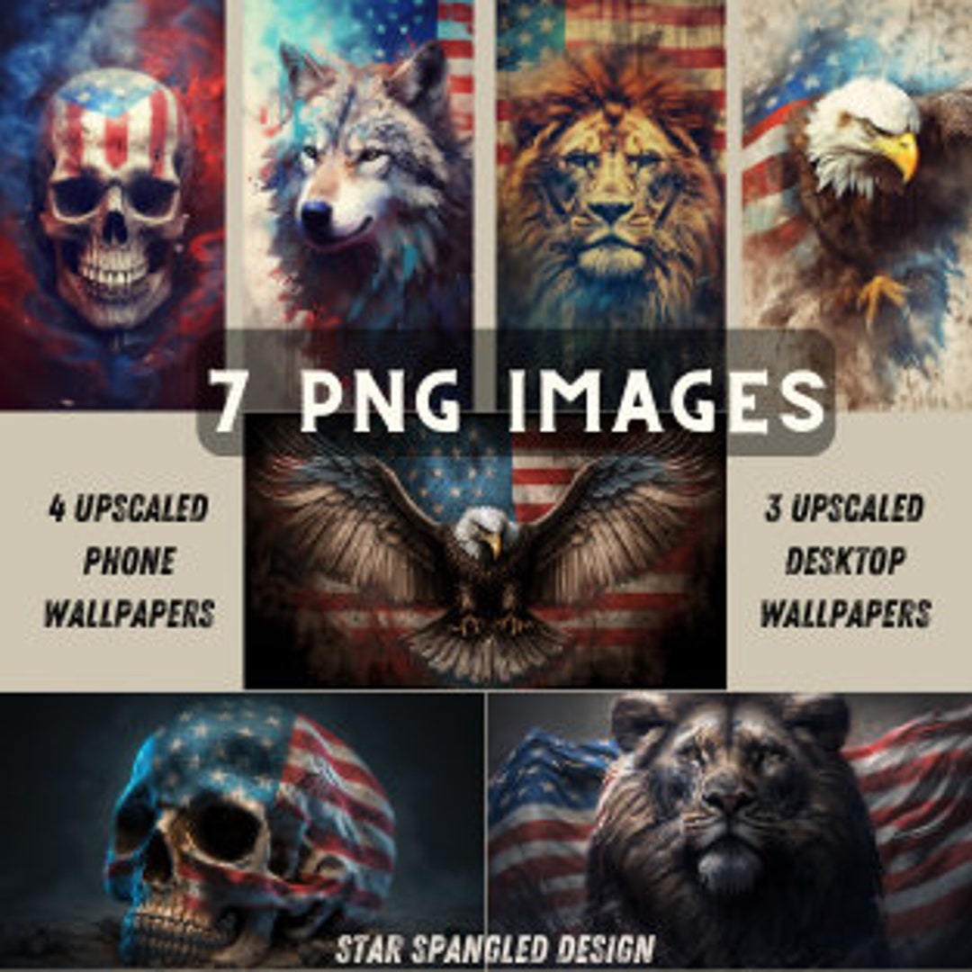 Patriotic Themed Art Bundle - Set of 7 Ai-generated Art Pieces - Etsy