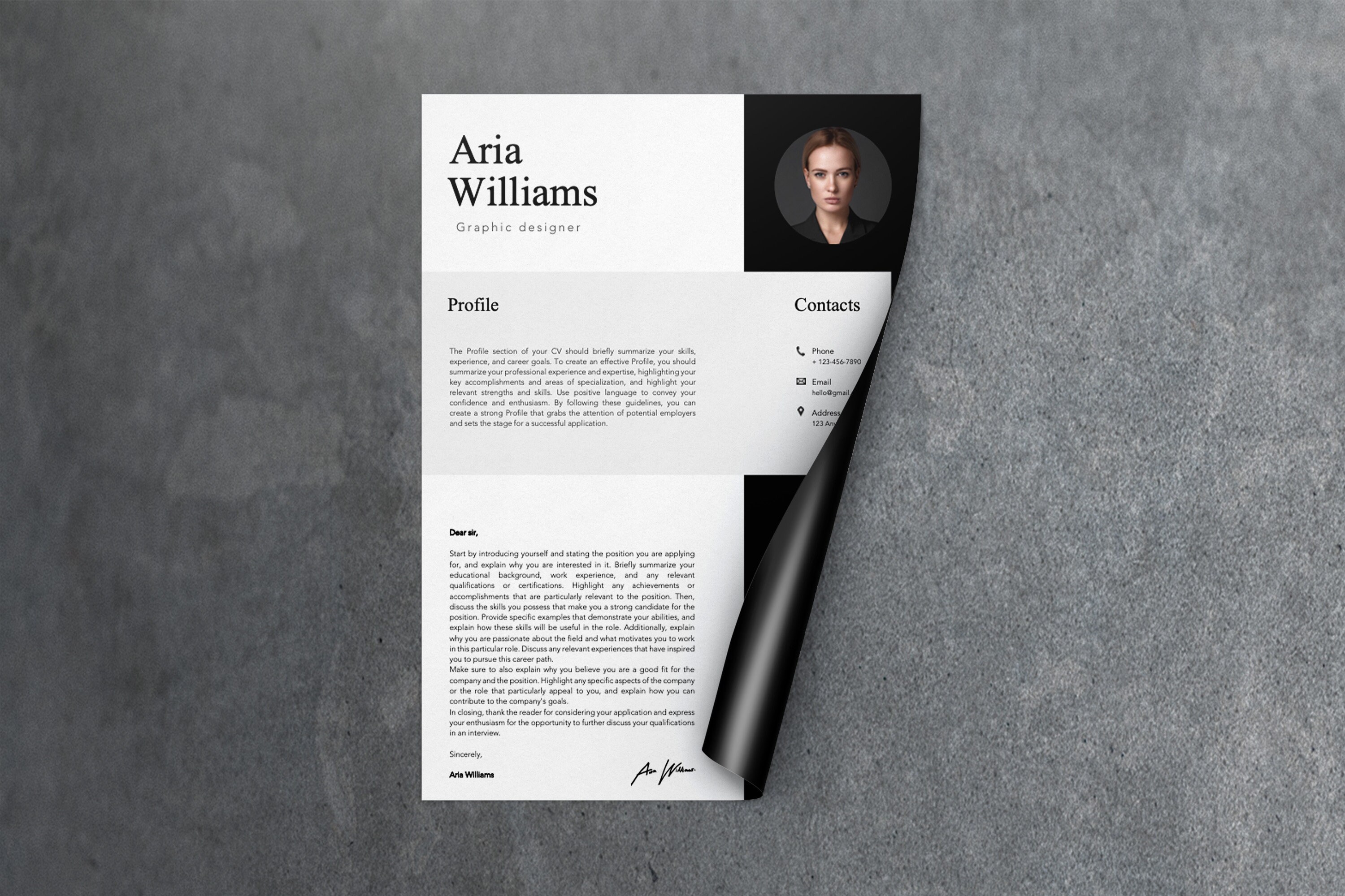 Creative Resume Template Word, CV Template, Modern Resume and Letter ...