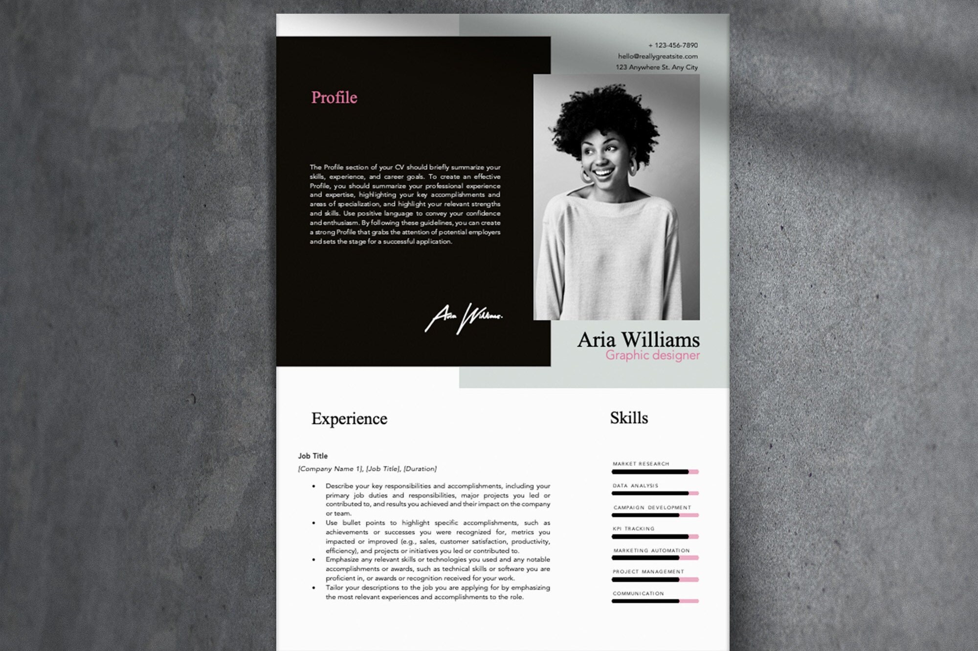 Creative Resume Template Word, CV Template, Modern Resume and Letter ...