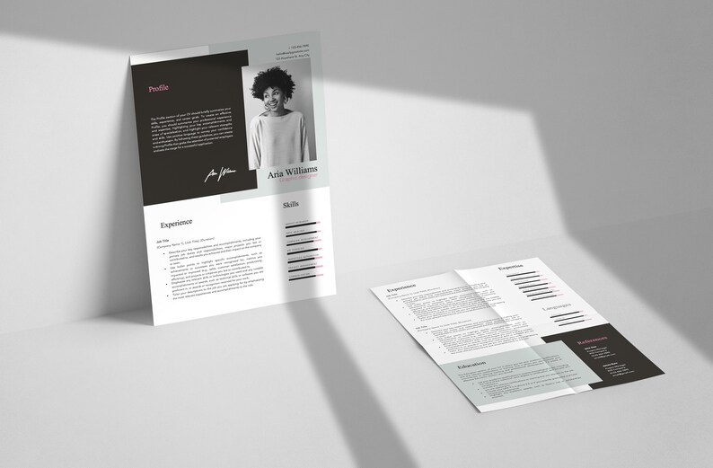 Creative Resume Template Word, CV Template, Modern Resume and Letter ...