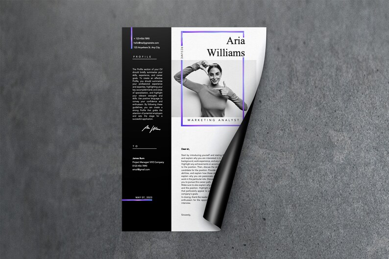 Creative Resume Template Word, CV Template, Modern Resume and Letter ...