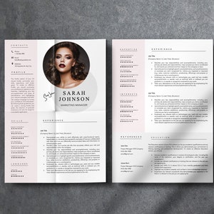 Creative Resume Template Word, CV Template, Modern Resume and Letter ...