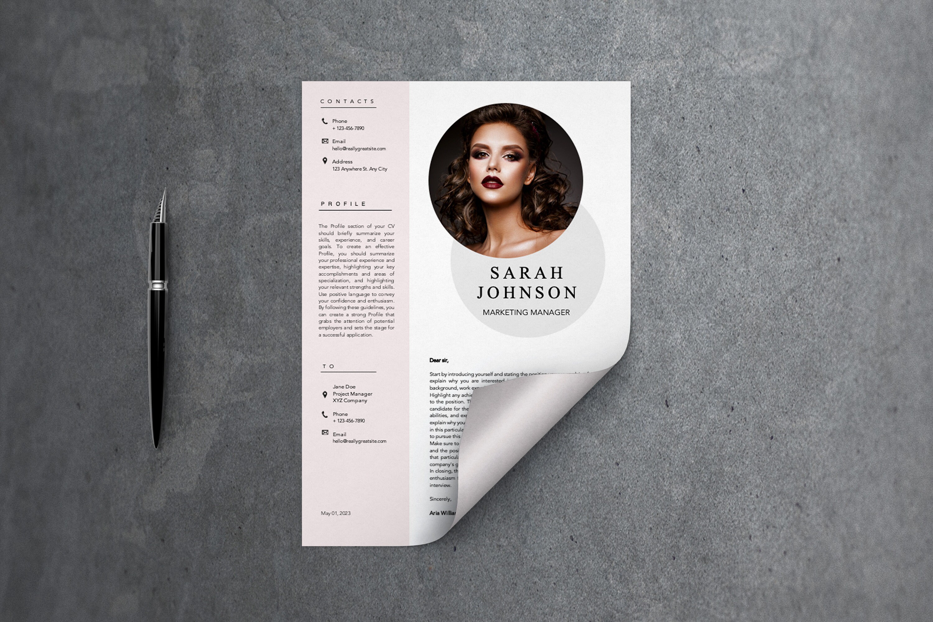 Creative Resume Template Word, CV Template, Modern Resume and Letter ...