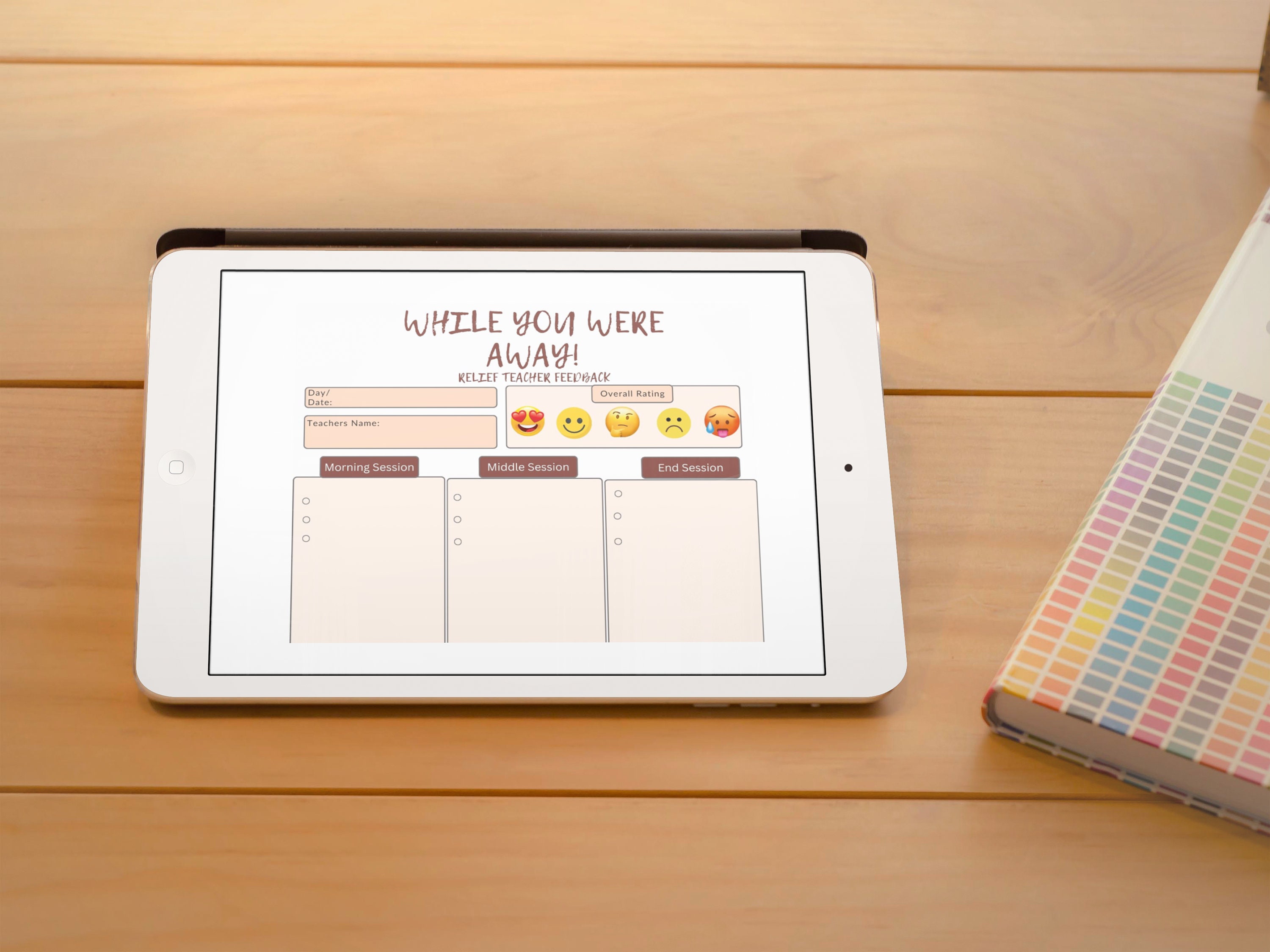 Relief Teacher Feedback Document Downloadable - Etsy