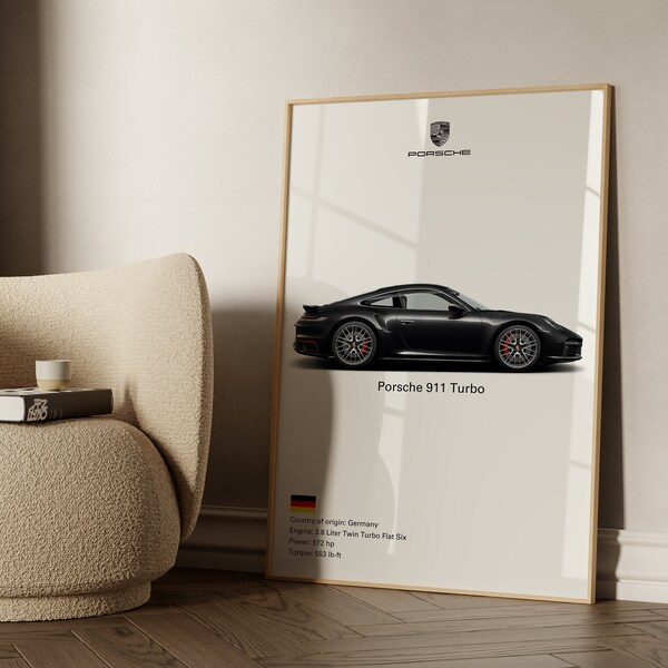 Porsche Digital Wall Art - Etsy