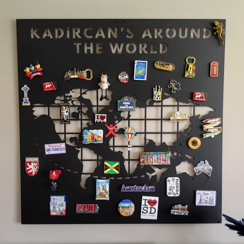 Travel Map for Magnets - Etsy