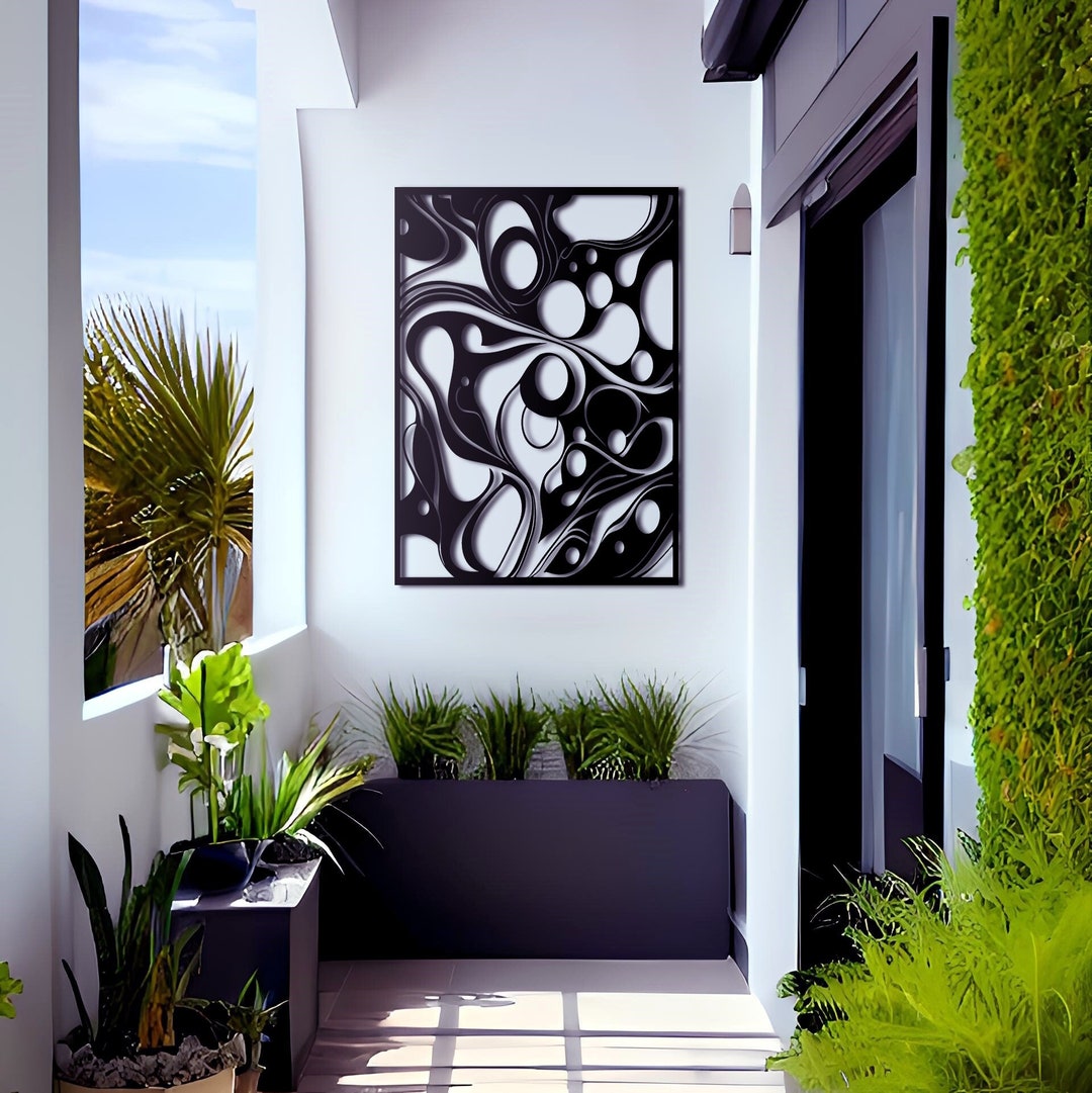 Abstract Metal Wall Art: Golden Cascadia, Vassily Maximov Style - Etsy