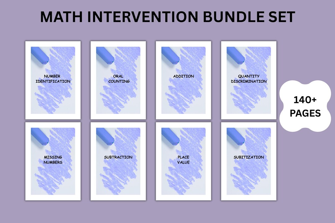 Math Intervention Binder No Prep Bundle Set 140+ Pages - Etsy