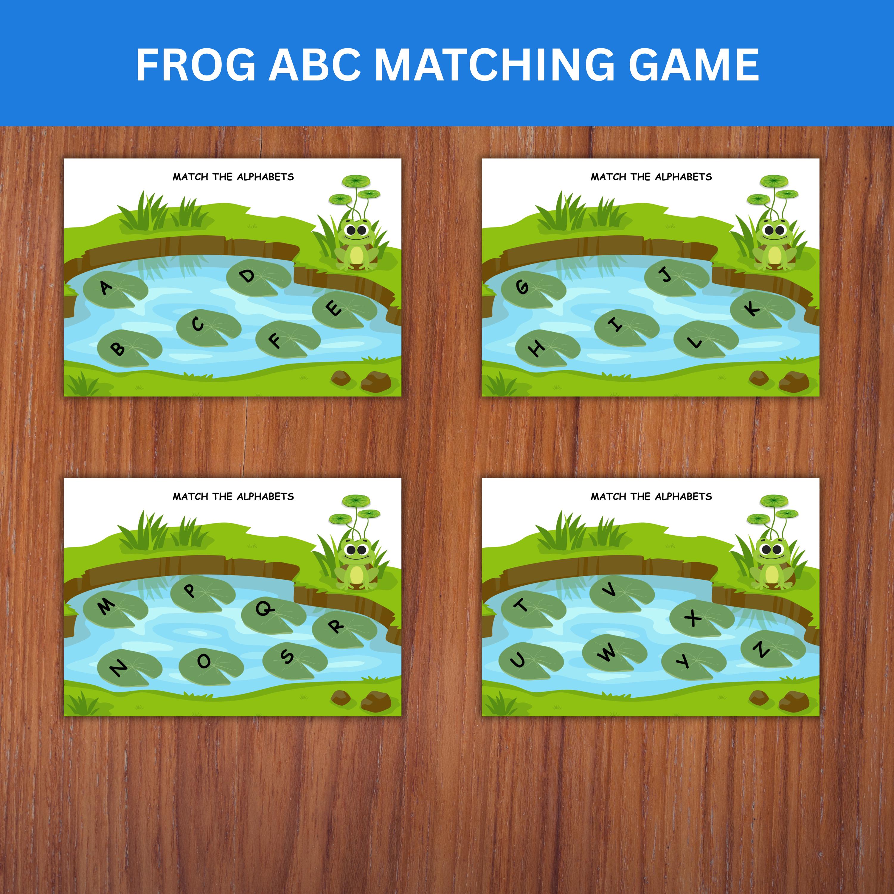 Frog Alphabet Matching Preschool Worksheet Printable Activity ABC Busy ...