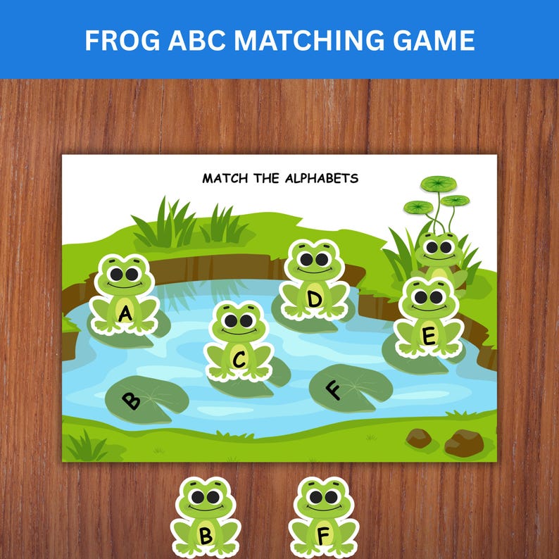 Frog Alphabet Matching Preschool Worksheet Printable Activity ABC Busy ...