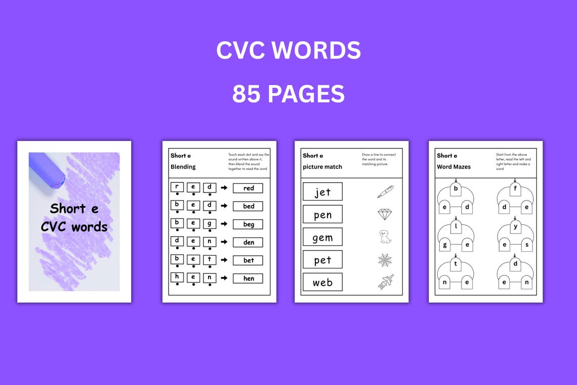 No Prep CVC Words | Cvce Words | Ccvce Words Intervention Binder Bundle ...