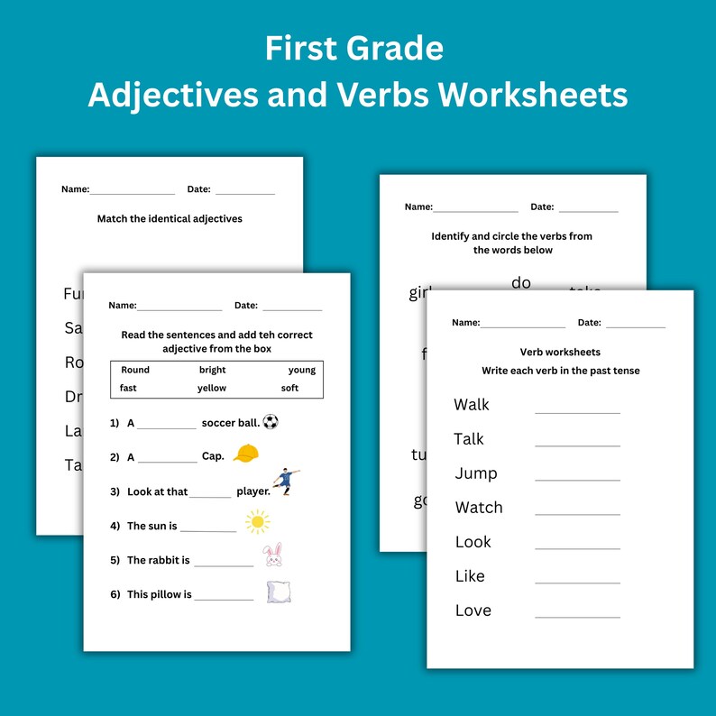 1st Grade Grammar & Writing Worksheets: Homeschool Activity (PDF ...