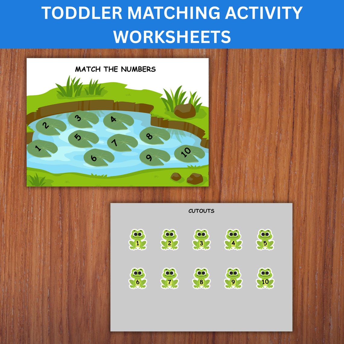Frog Numbers Matching Activity Worksheets Learning Activities for ...