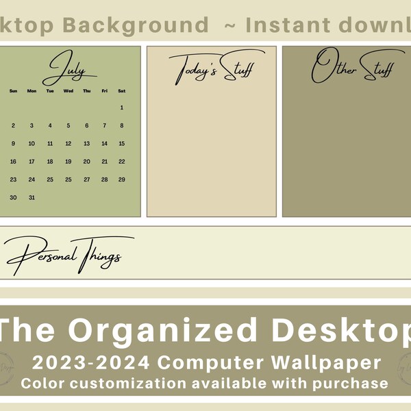 Organized Computer Wallpaper - Etsy