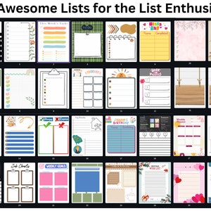 40 Awesome List Templates for the List Enthusiast - Organization ...