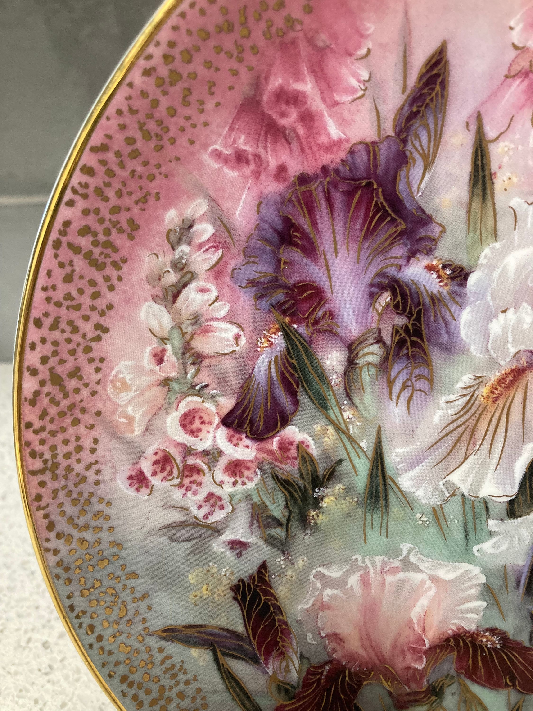 Lena Liu "iris Quartet" Hand Painted Collectors Plate - Etsy