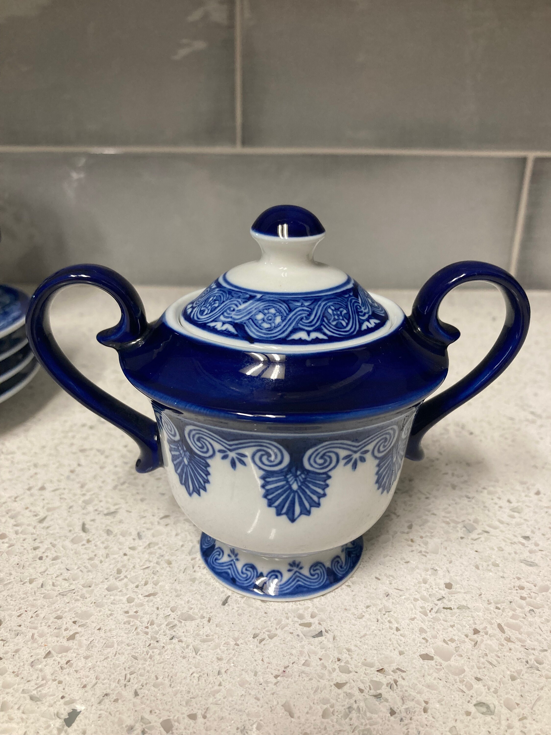 Bombay China Tea Set & Sugar Bowl With Lid-set of 9 - Etsy