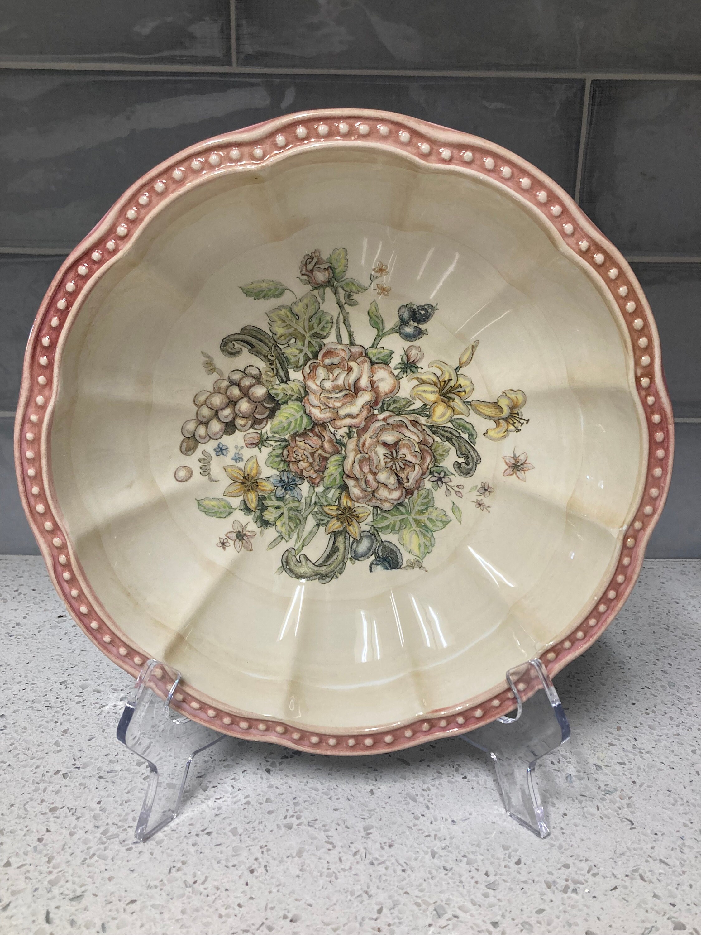 Italian Ceramica Due Torri per Alimenti in Floral/fruit Design Bowl - Etsy