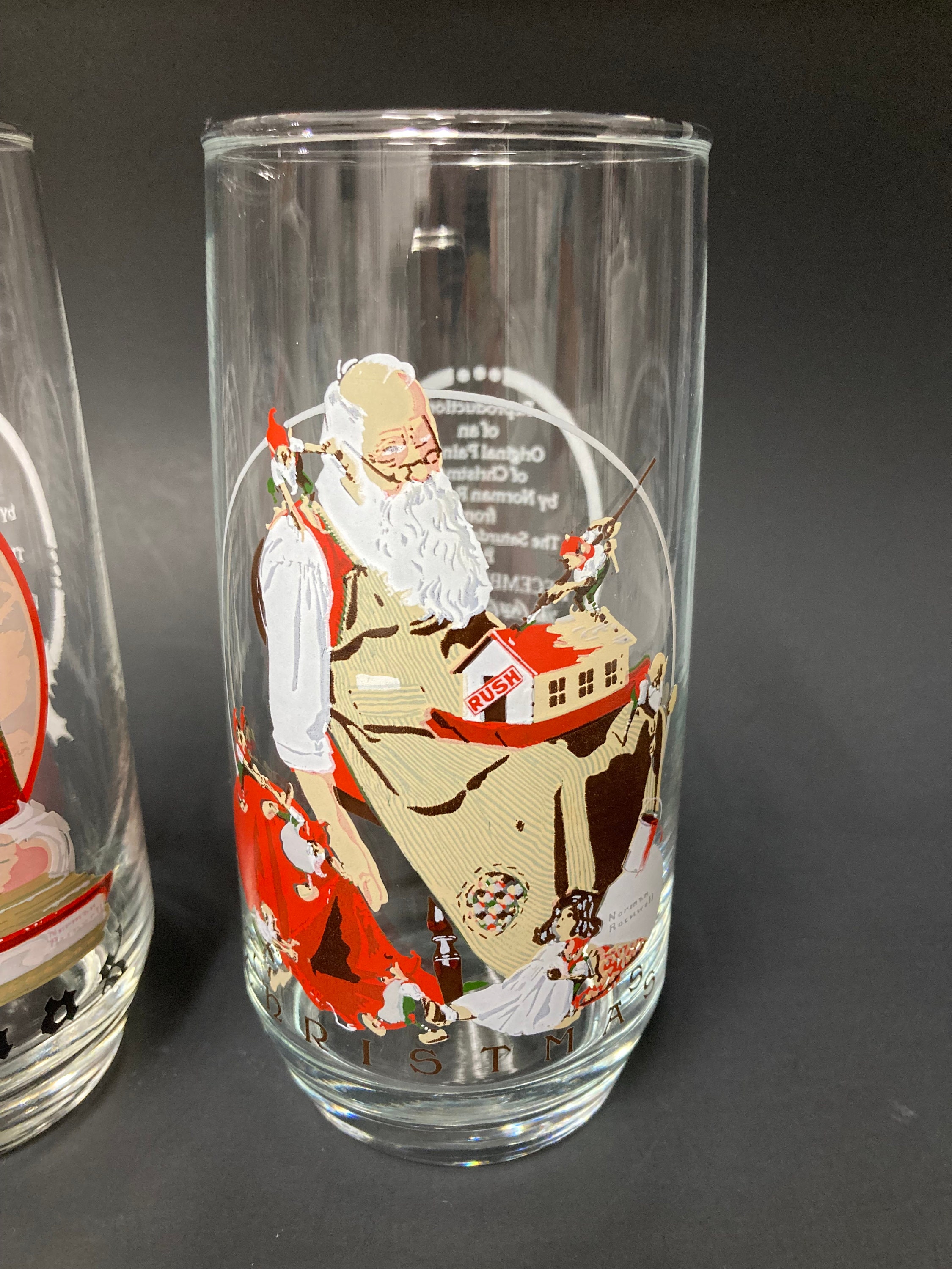 VTG Norman Rockwell Coca Cola Christmas Santa Glasses-set of 2 - Etsy