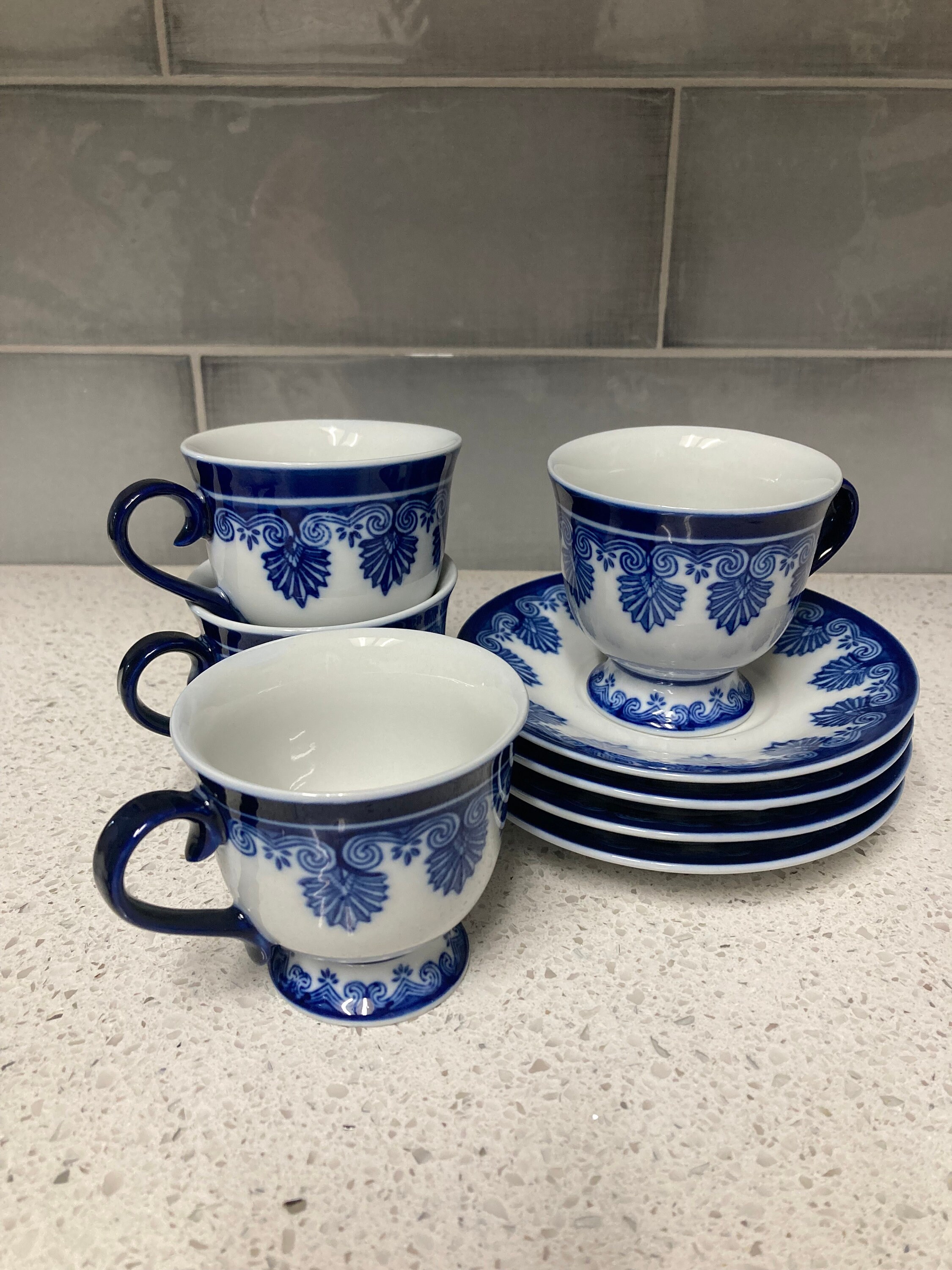 Bombay China Tea Set & Sugar Bowl With Lid-set of 9 - Etsy