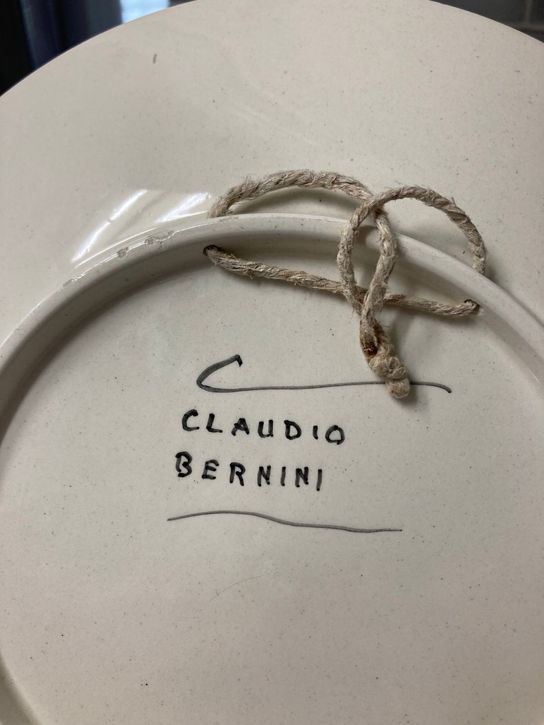 Vintage Claudio Bernini Handpainted Bowl, Floral Print Italy - Etsy