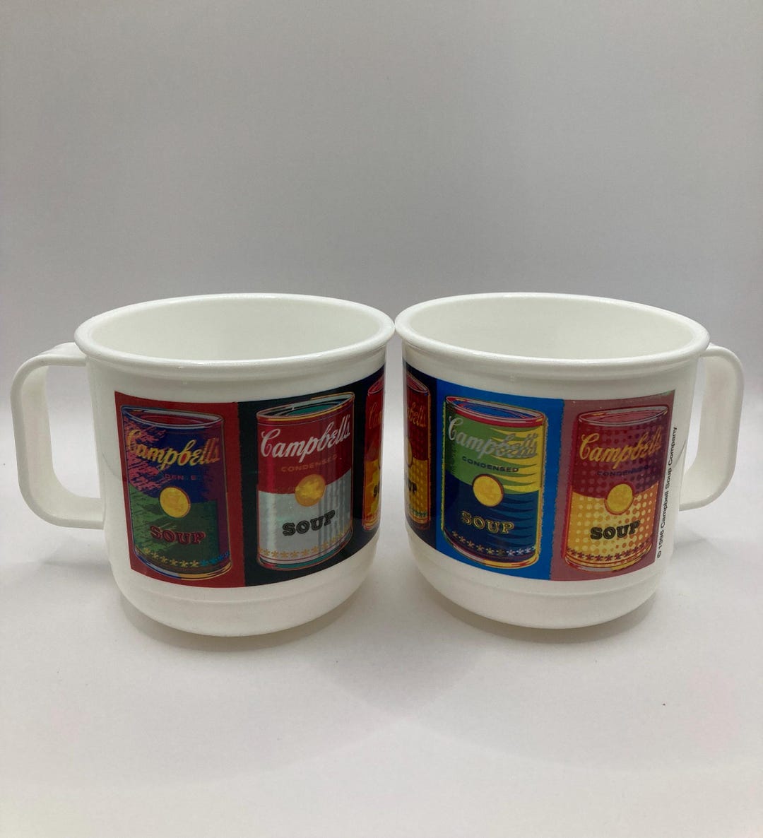 VTG Campbell's "andy Warhol" Style Soup Design Melamine Mugs-set of 2 ...