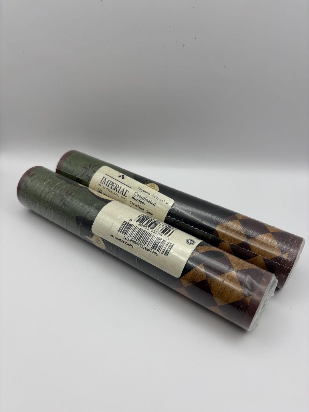 VTG Imperial Wallpaper Border Checkerboard Cats by Warren Kimble-set OF ...