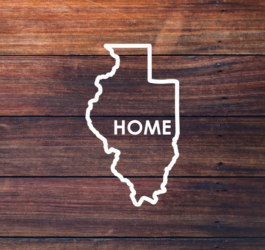 Central & Southern Illinois Window Decal | Laptop Decal | State Outline ...