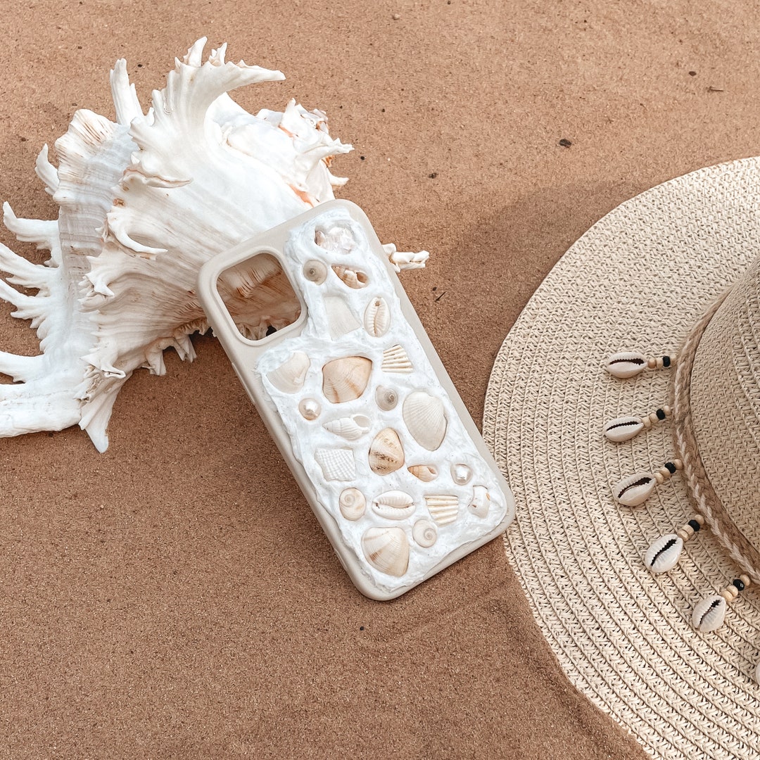 Light Natural Tones: Handmade Shell Cell Phone Case / Seashell Cell ...
