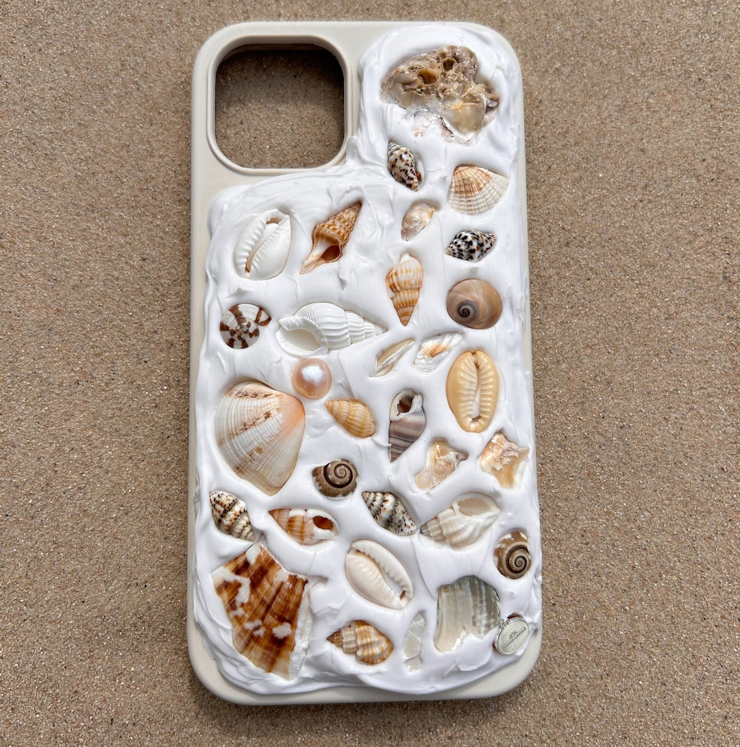 Shades of Brown: Handmade Shell Cell Phone Case/ Seashell Cell Phone Case/ Cover Case Cell Phone ...