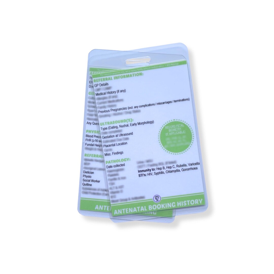 Antenatal Booking History Guide | Midwifery Reference Card, Badge Card ...