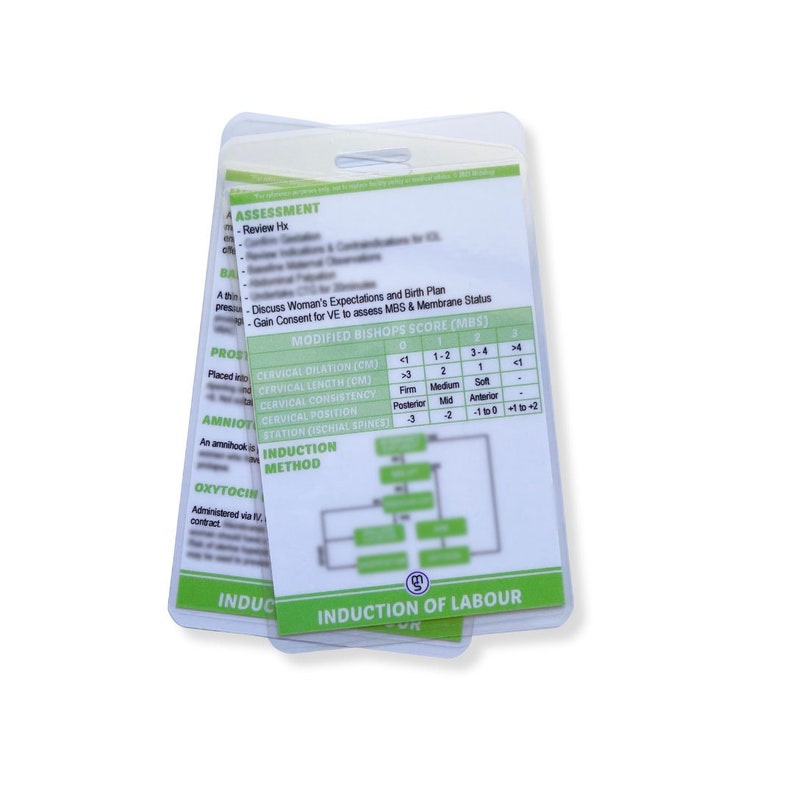 Induction of Labour & Bishops Score | Midwifery Reference Card, Badge ...