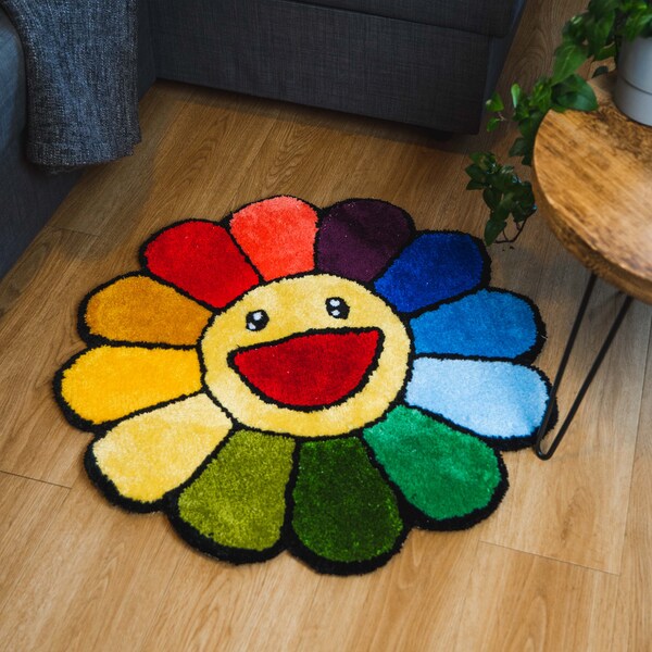 Murakami Flower Rug - Etsy