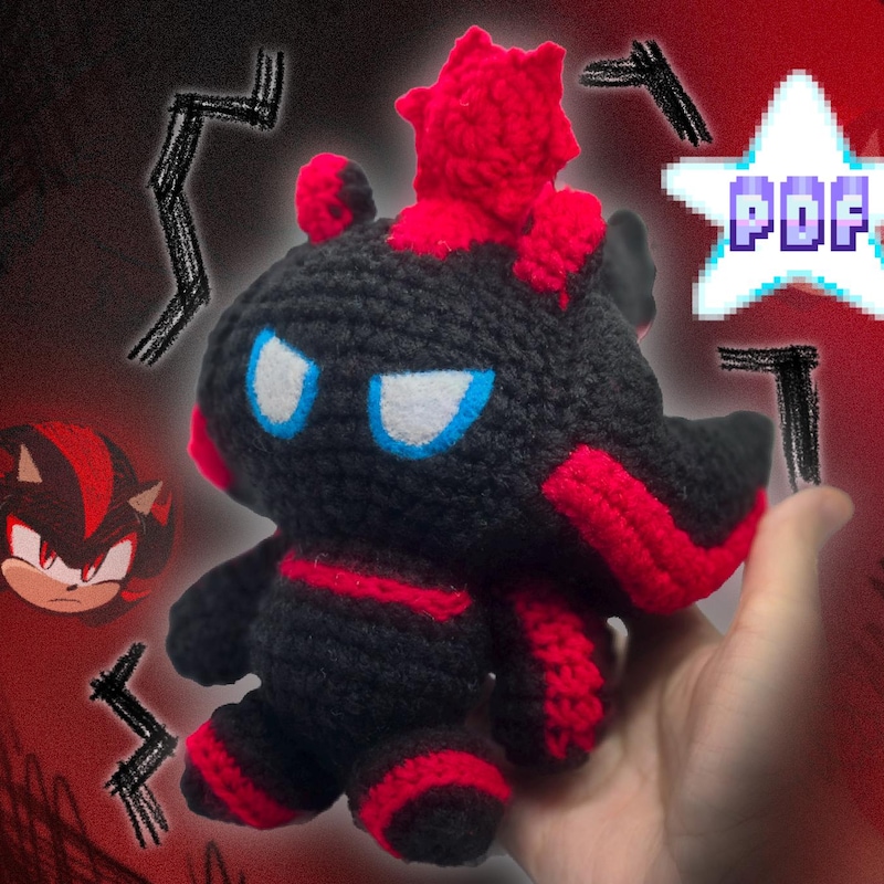 Shadow the Hedgehog Plush - Etsy