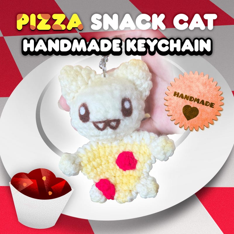 Pizza Keychain - Etsy