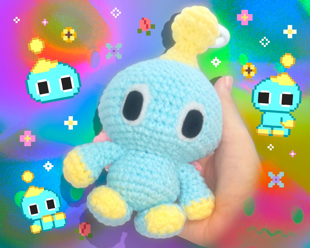 Neutral Chao Handmade Crochet Plush Keychain - Etsy