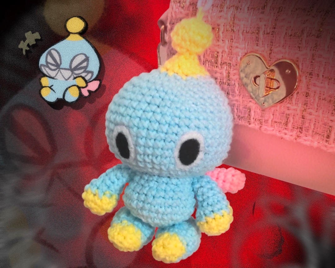Neutral Chao Handmade Crochet Plush Keychain - Etsy