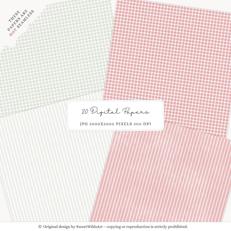 Watercolor Holly Jolly Christmas Digital Papers, Christmas Backgrounds ...