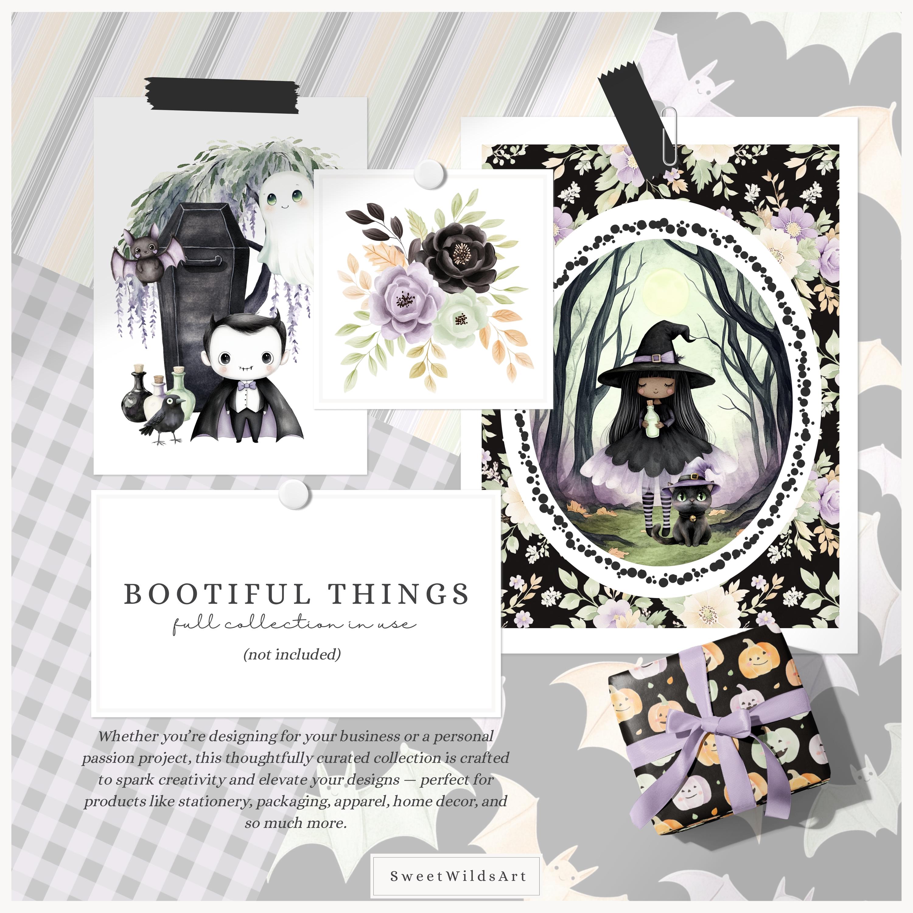 Watercolor Cute Halloween Clipart Set, Spooky PNG, Witch Clip Art ...
