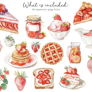 Watercolor Strawberry Delight Clipart, Strawberries Clip Art PNG ...