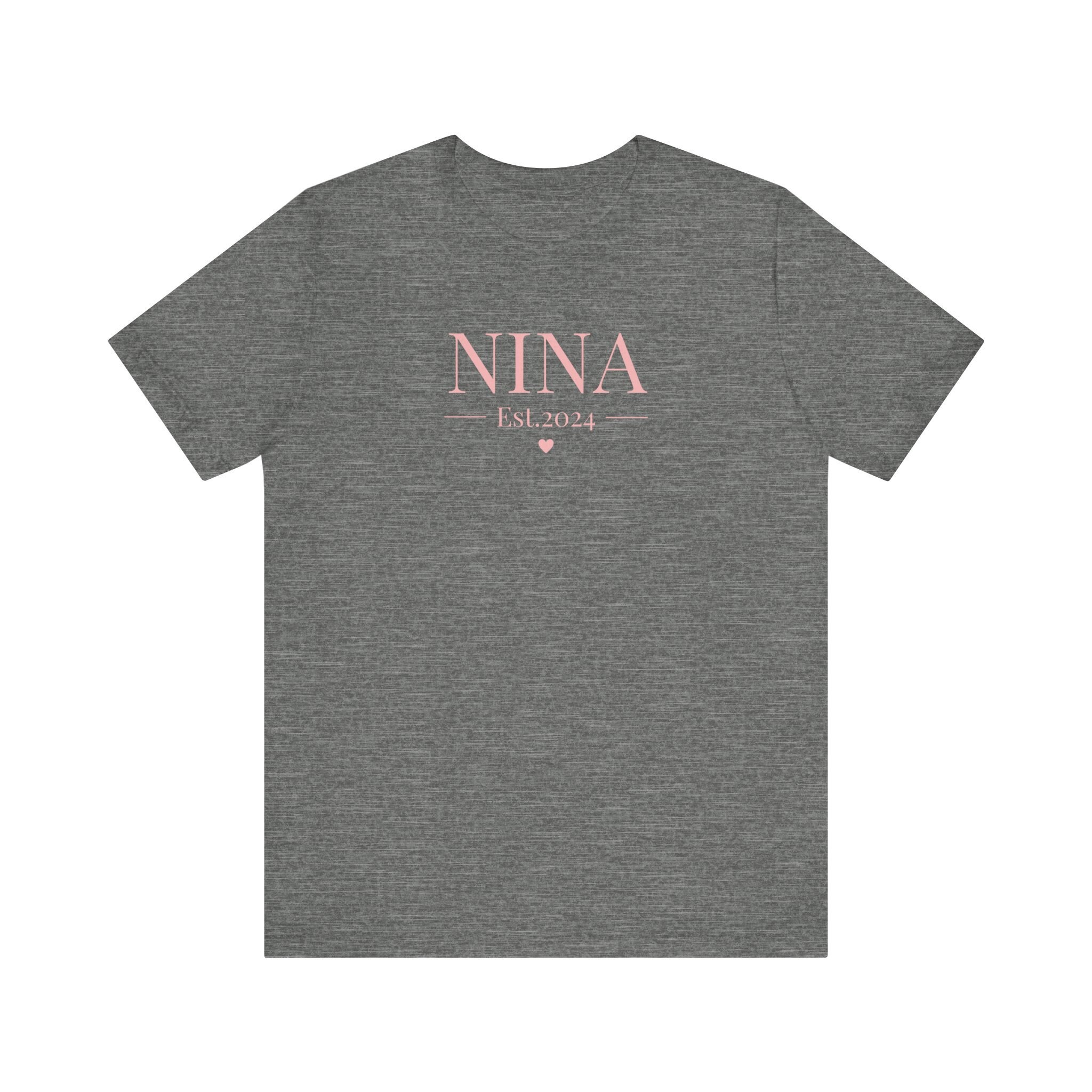 Nina Est. 2024 pink Letters Tshirt, Madrina Shirt, Godmother Tee ...