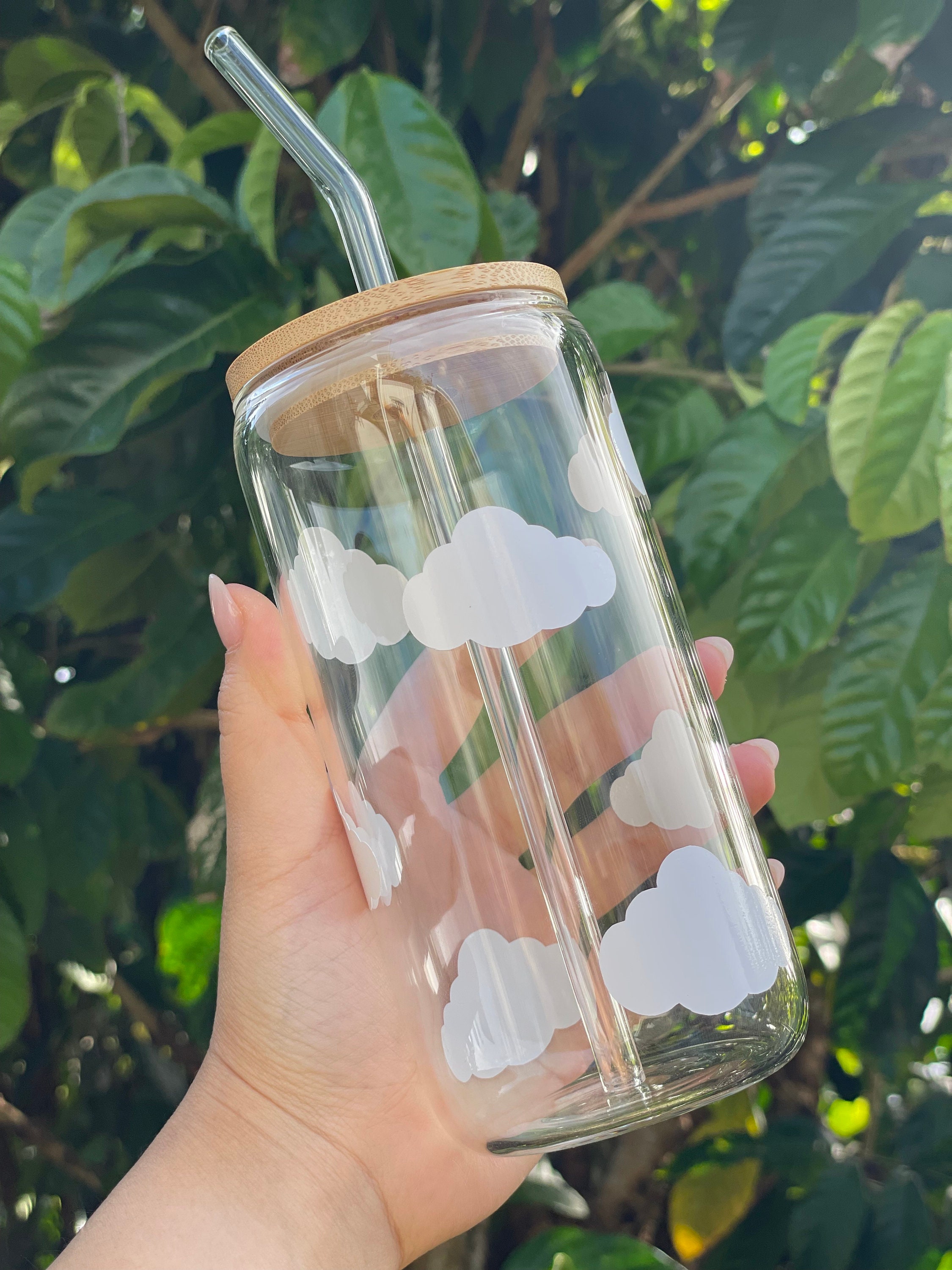 Cloud Reusable Glass Cup - Etsy
