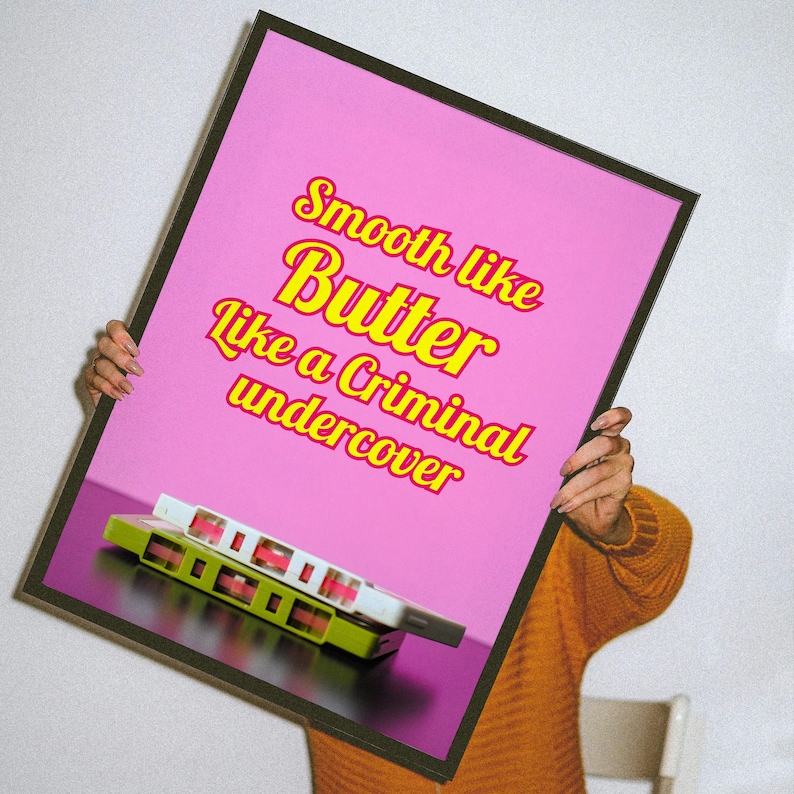 BTS Butter Inspired K-pop Fan Gift - Smooth Like Butter Typography Poster Decoration - Idol ...