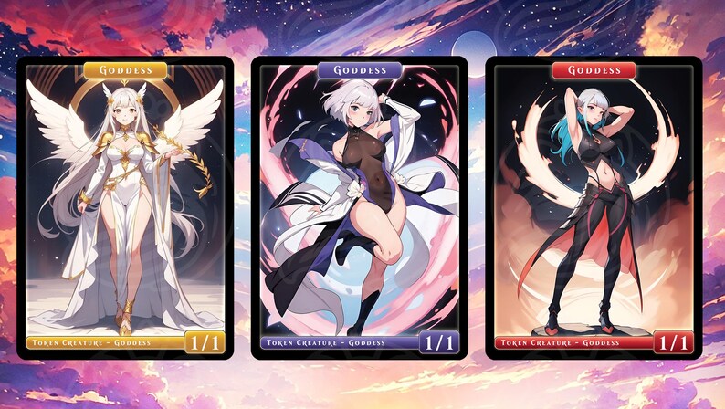 MTG Token Waifu Anime Girl Kawaii Japanese Cute Sexy Magic Proxy ...