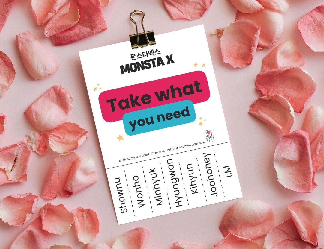 Monsta X Poster Take What You Need K-pop Birthday Gift Monbebe Bias ...