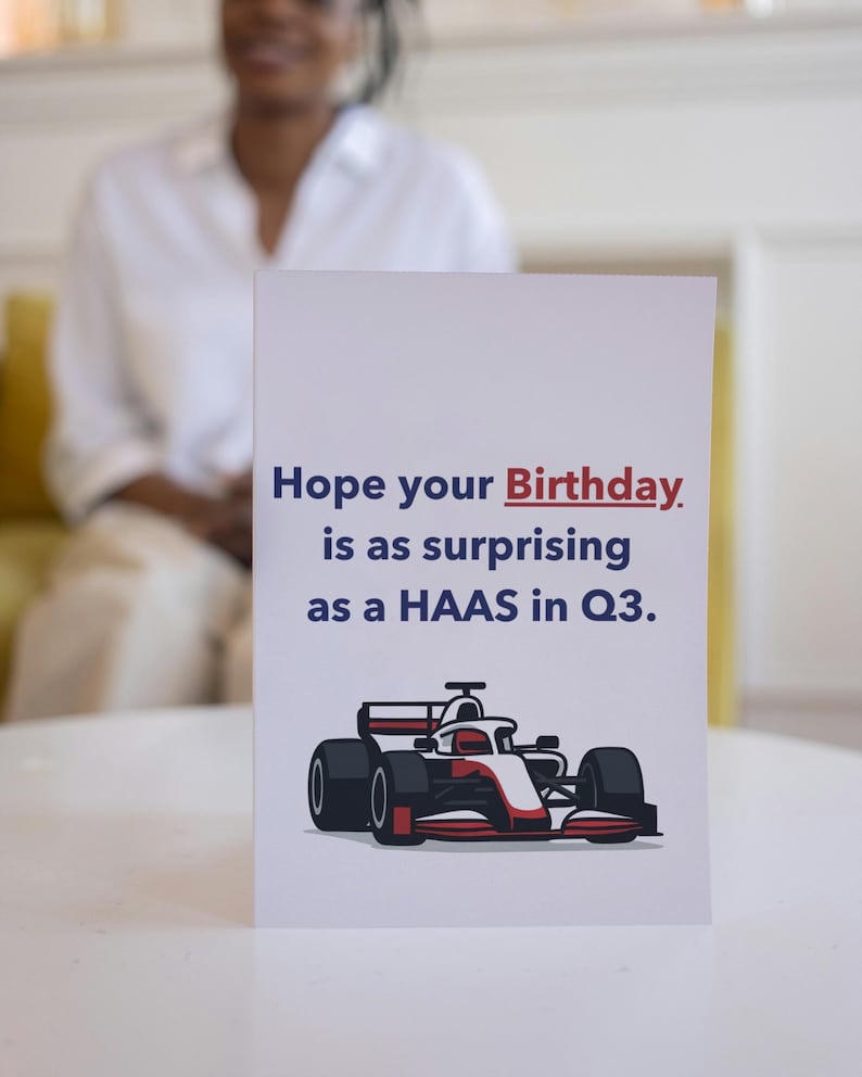 Formula 1 Birthday Card Funny F1 Card Printable F1 Fans Motorsport Gift ...