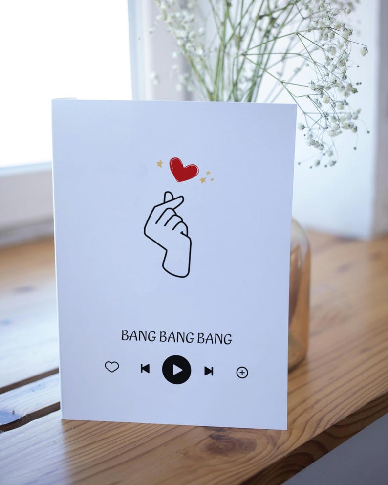 BIGBANG Birthday Card K-pop Christmas Birthday Bang Bang Bang Fan Art ...